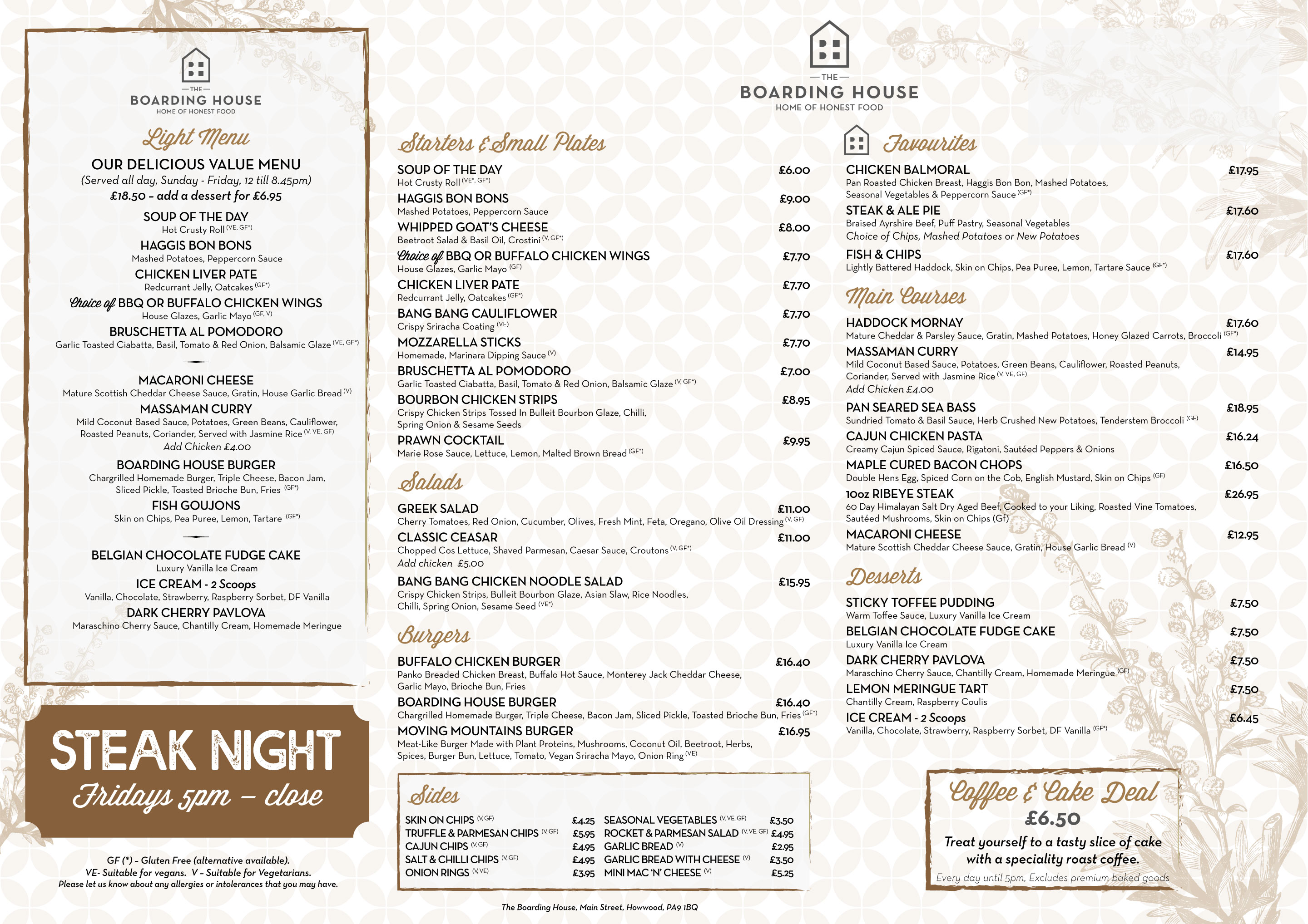 The Boarding House – The Home of Honest Food